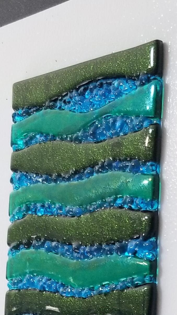 Fused Glass Beach Art, Modern Glass Wall Art, Ocean Waves, Sea Glass ...