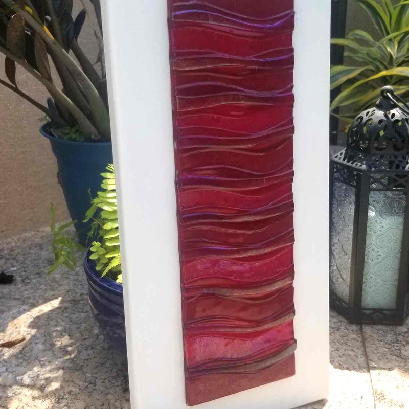Red Art Glass - Etsy