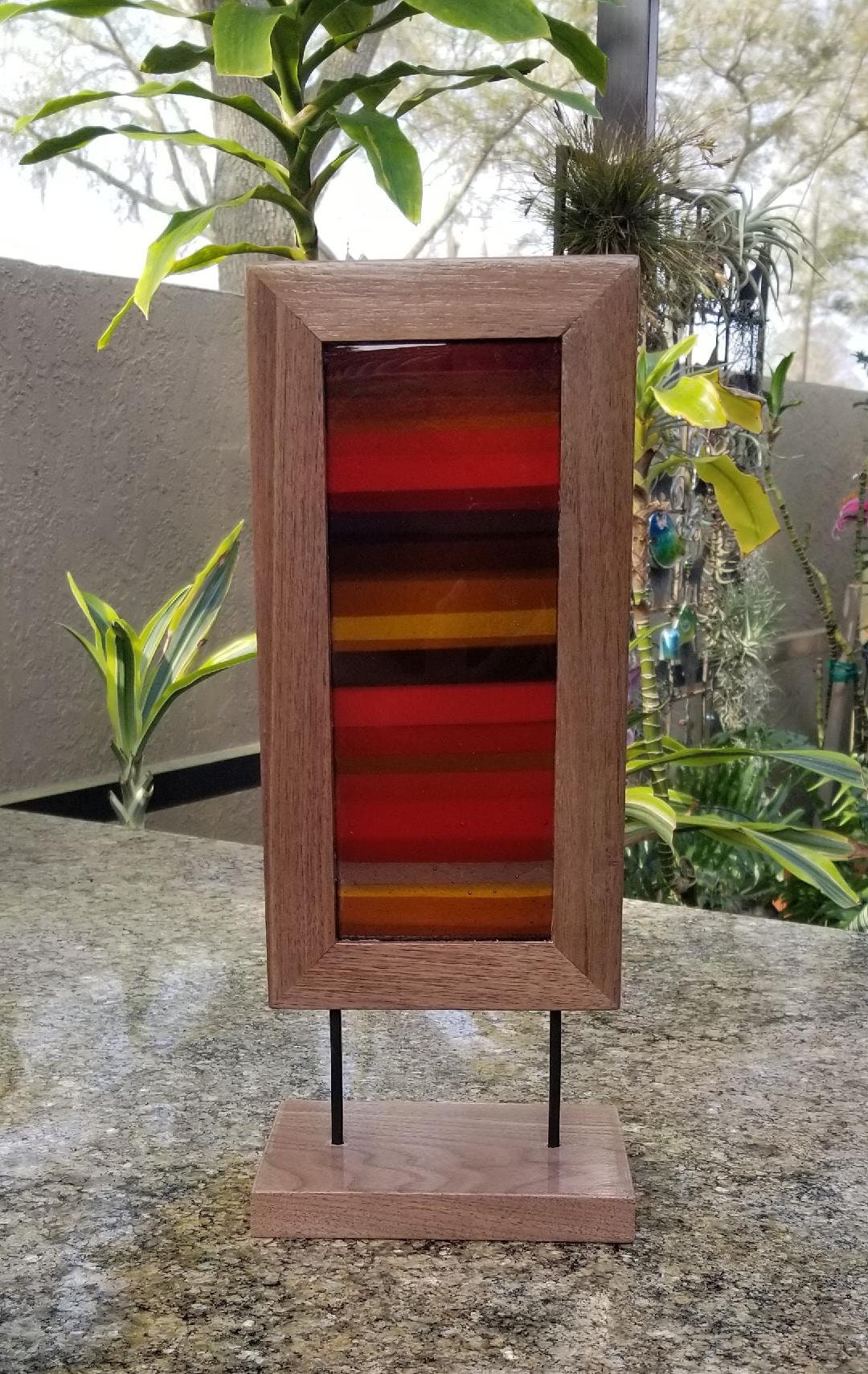 SUNSET Panel Fused Glass Stained Glass Glass Decor Art With - Etsy