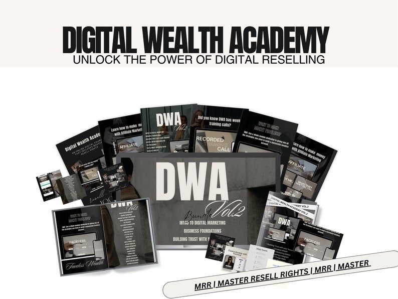 DWA Digital Wealth Marketing Academy Course With Master Resell Rights ...