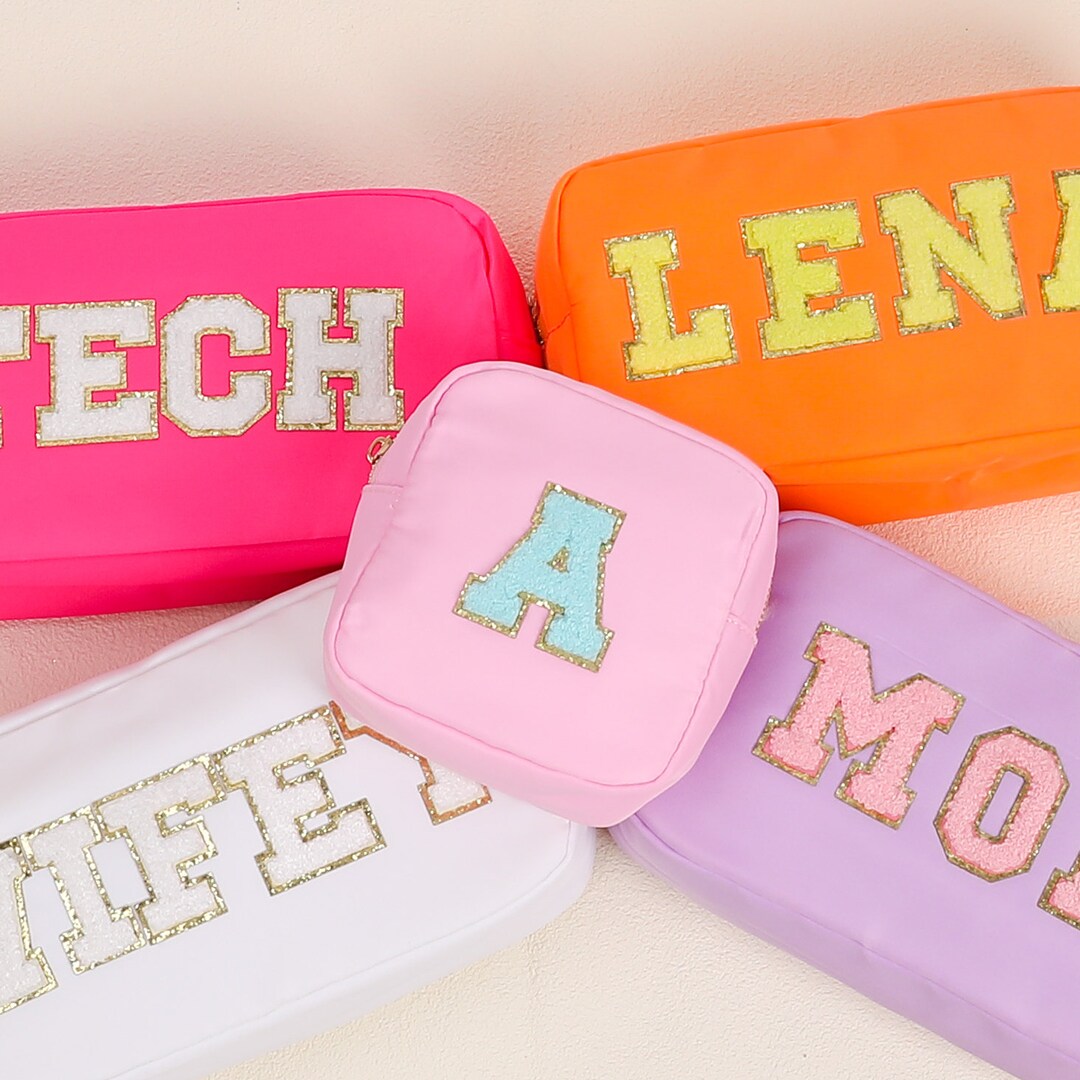 Makeup Bag- Travel Bag- Bag With Patch- Customized Bag- Nylon Pouch Bag ...