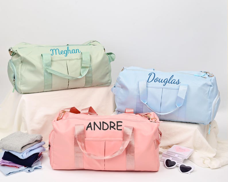 Personalized Duffel Bag, Girls Monogrammed Travel Bag, Monogrammed ...