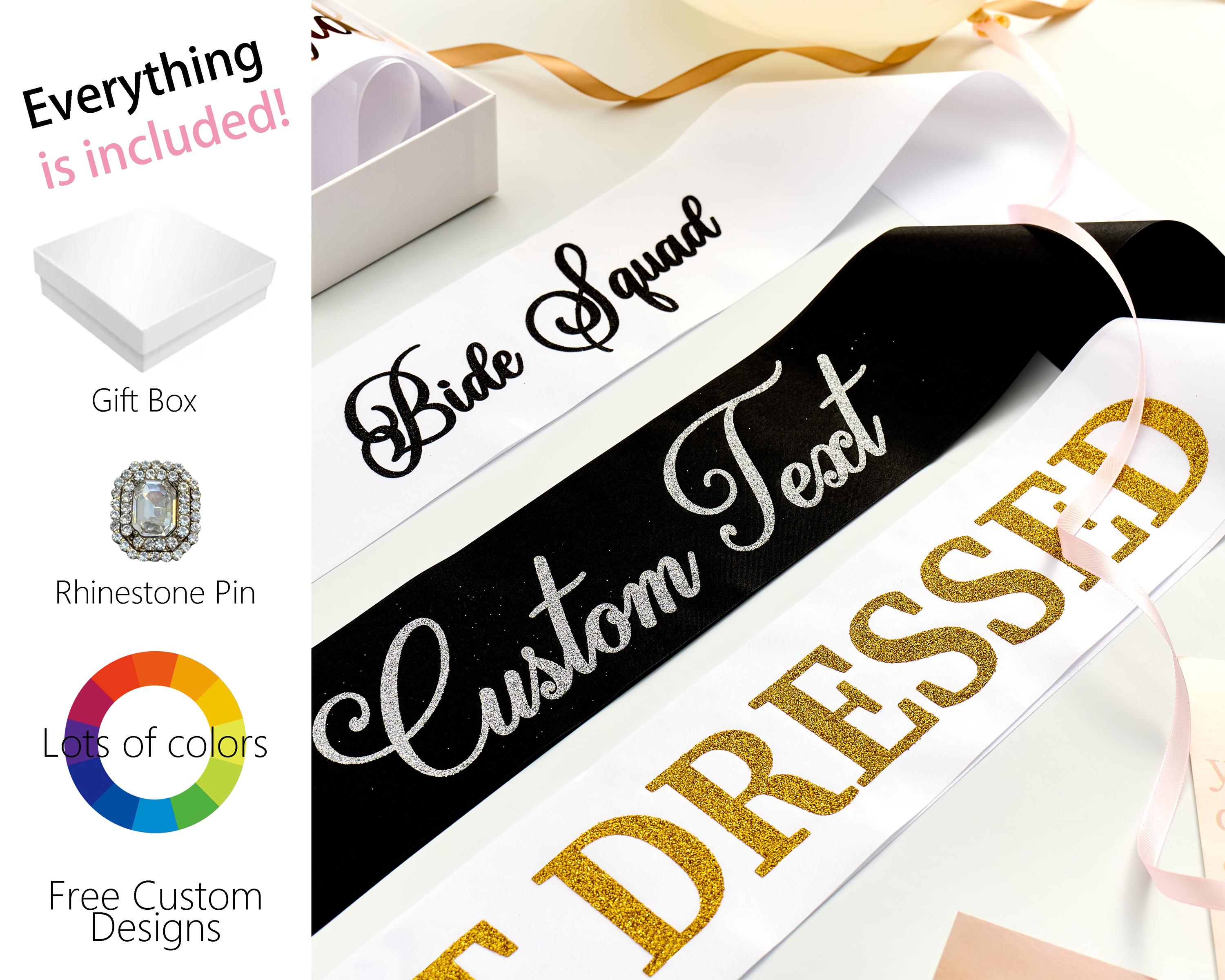 Personalized Name Sash, Custom Wedding Sash, Personalized Sash for ...
