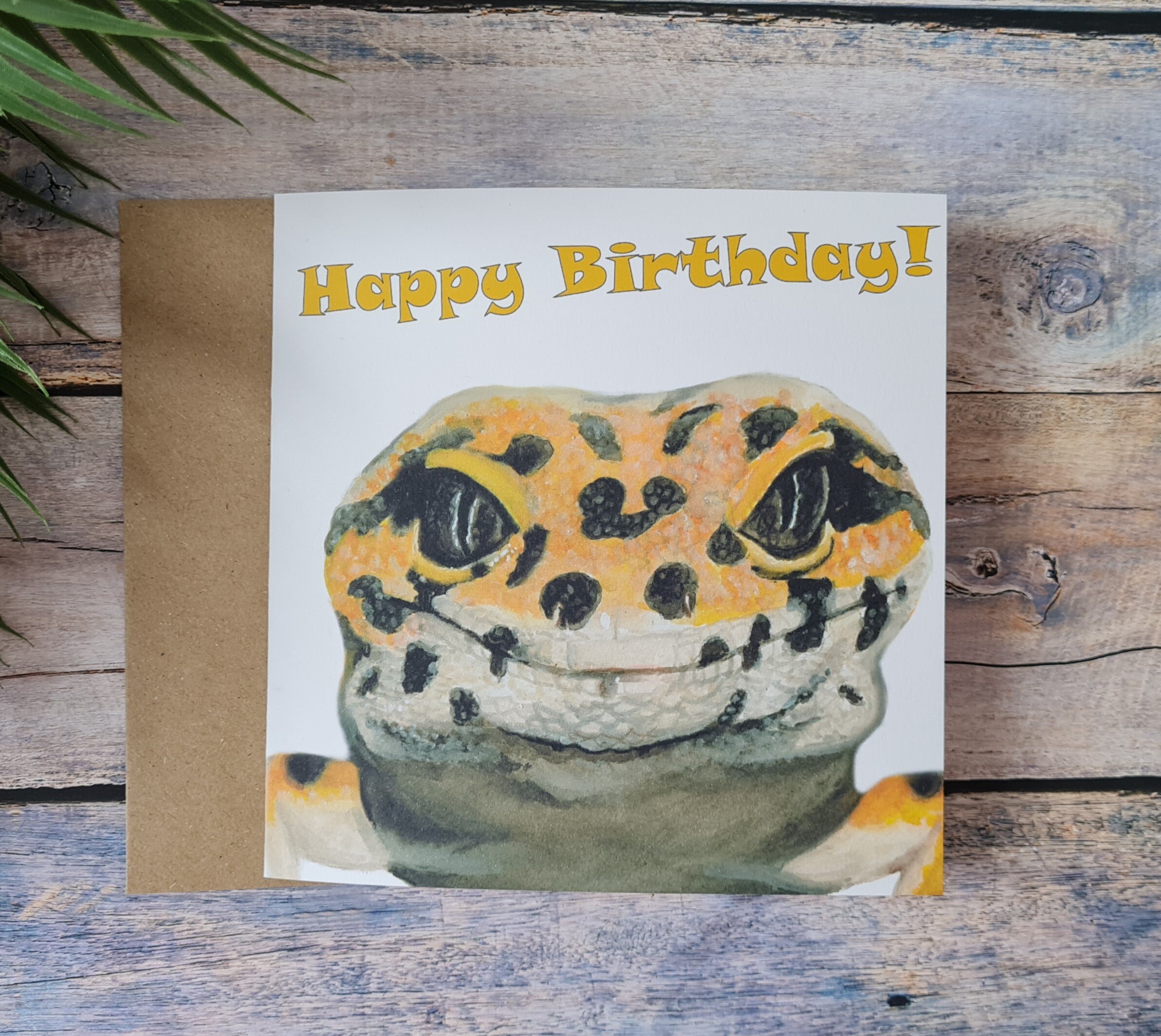 Gecko Card Gecko Birthday Card Reptile Gifts Animal Art | Etsy