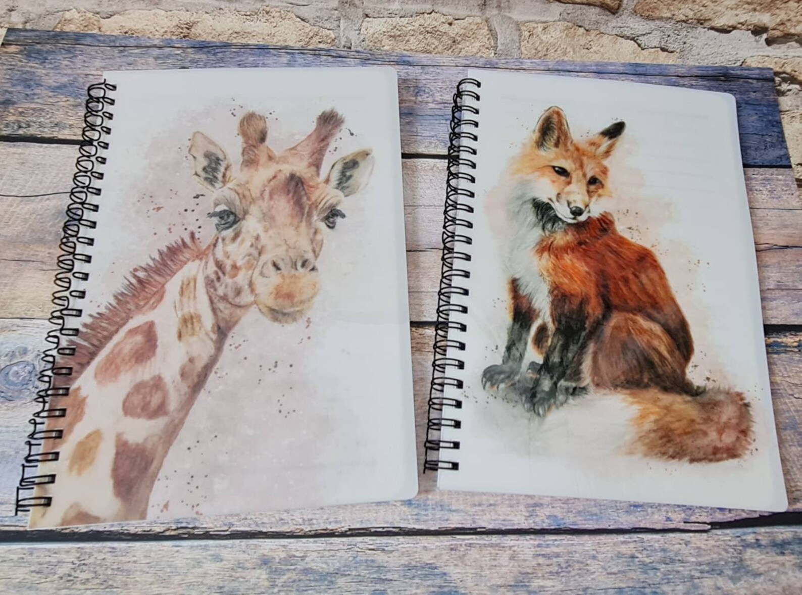 Giraffe Notebook A5 Animal Notepad Giraffe Art Print | Etsy