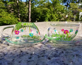 Hand Painted Tea Cup - Etsy