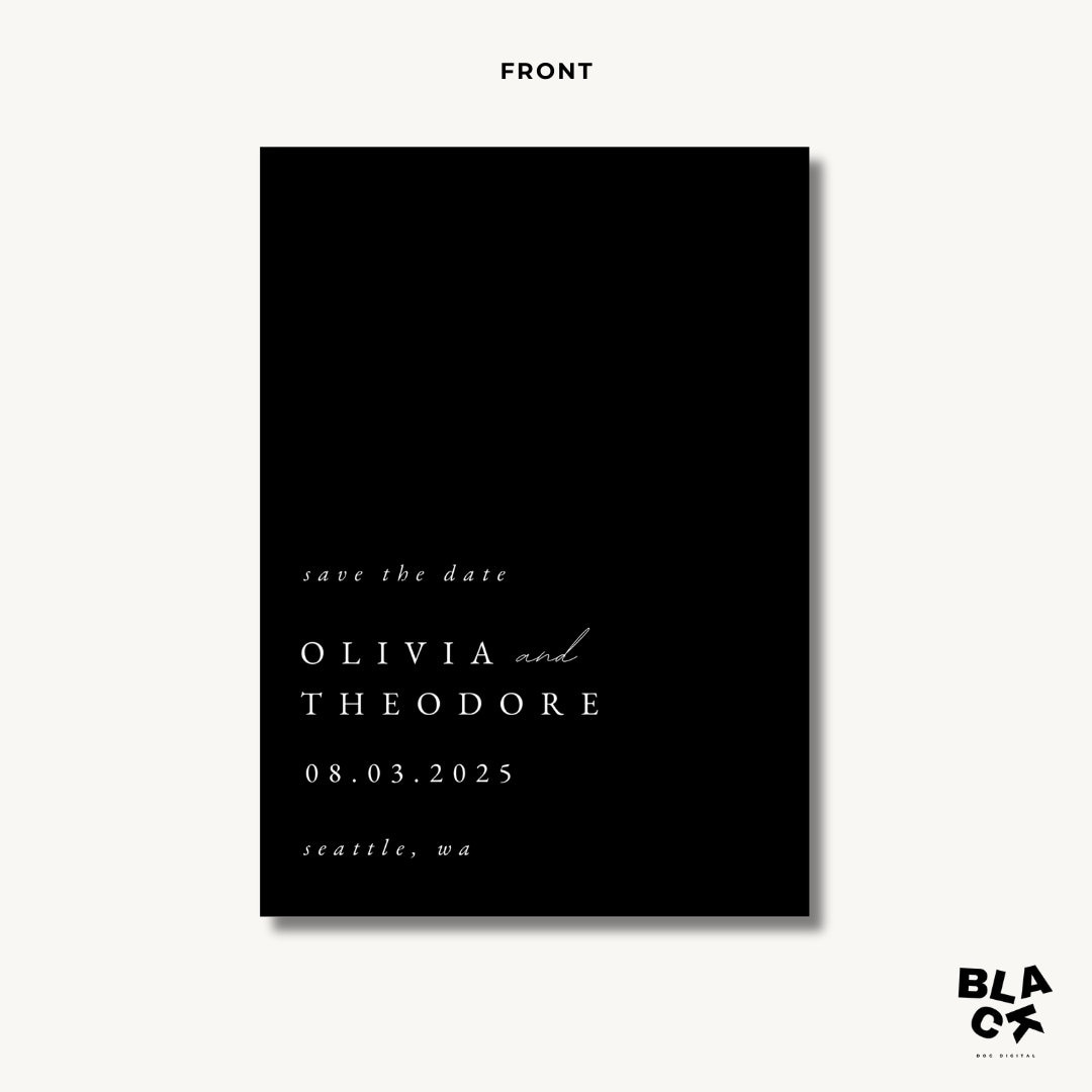 Modern Save the Date Template | Photo Back Save the Date | Timeless ...