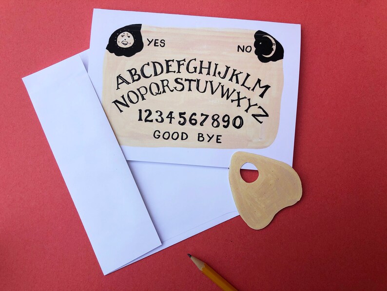 Ouija Board Greeting Card With Planchette - Etsy