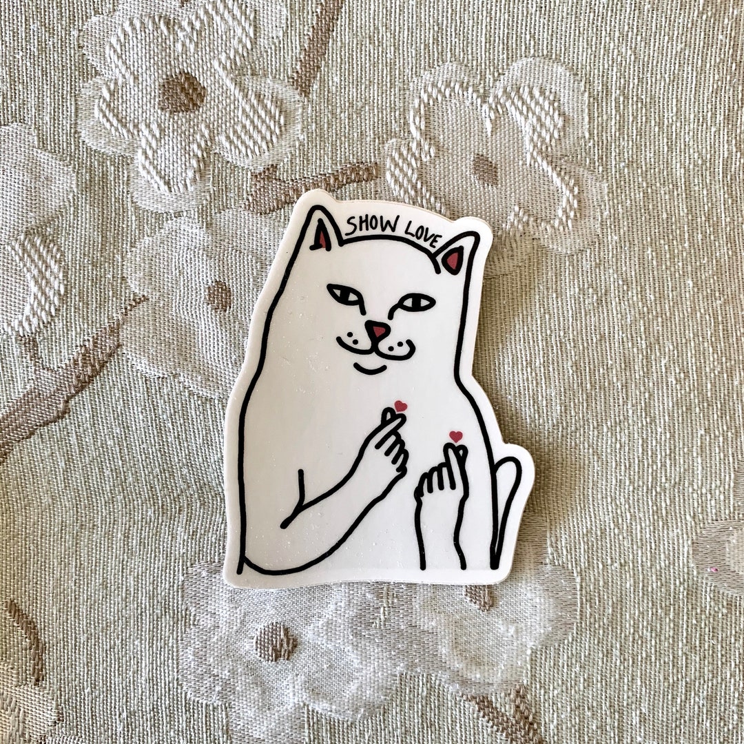 Lord Nermal Korean Heart | Wholesome Lord Nermal Cat - Etsy