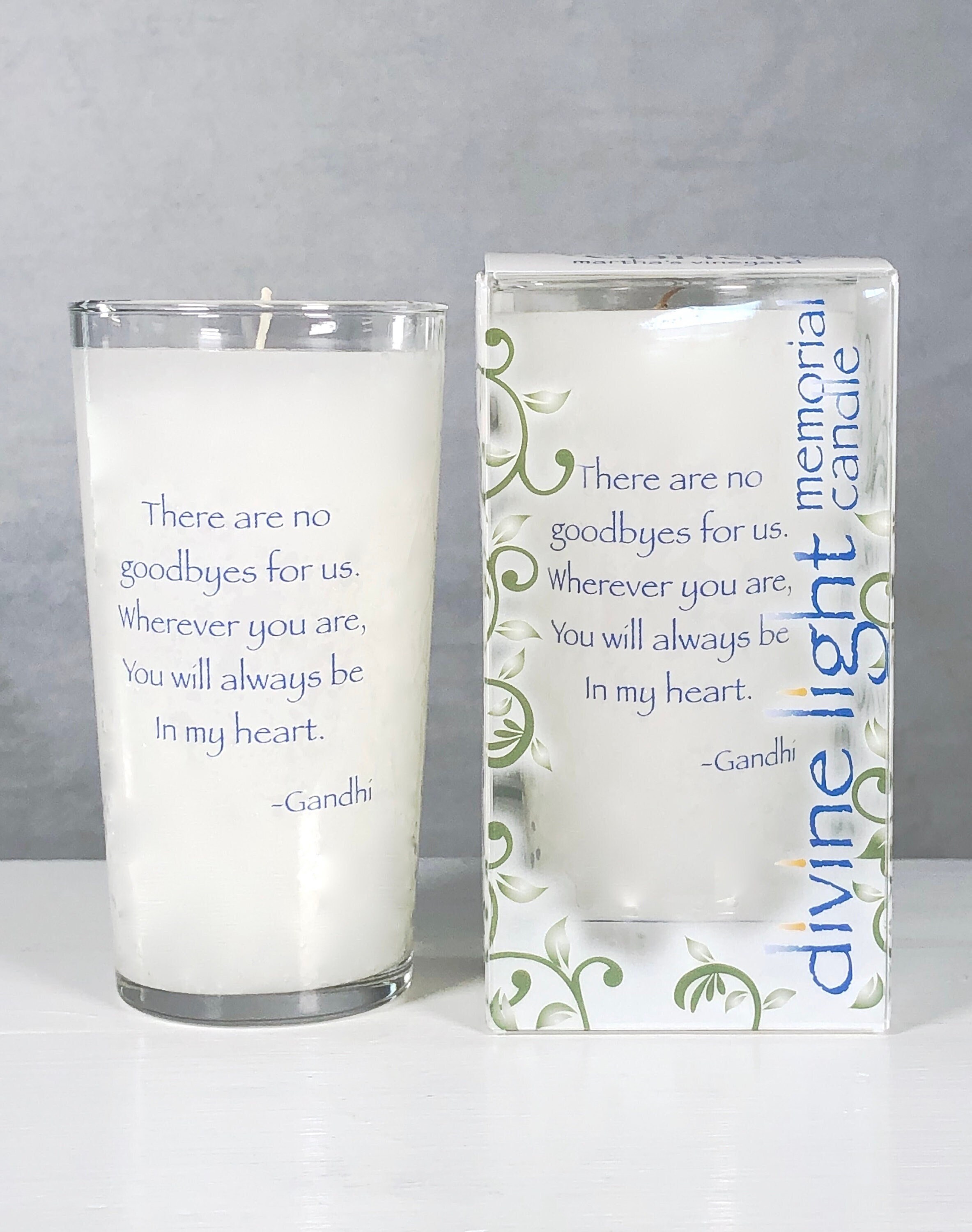There Are No Goodbyes Gandhi Memorial Candle - Sympathy Candle ...