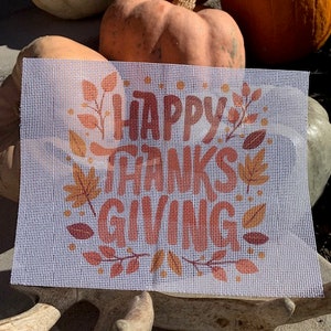 Happy Thanksgiving Needlepoint Canvas - Etsy