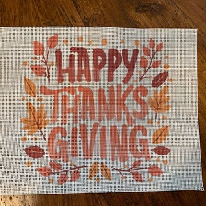 Happy Thanksgiving Needlepoint Canvas - Etsy