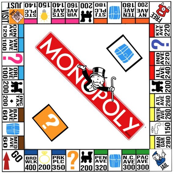 Monopoly Game Cards Print