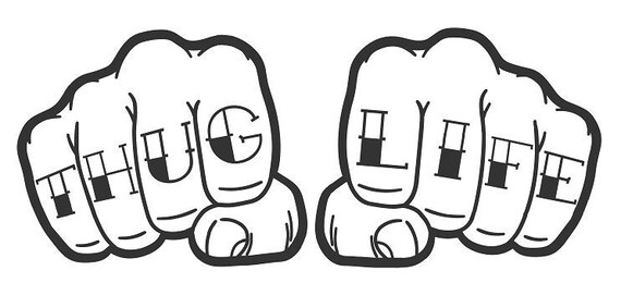 Thug Life Tattoo Font