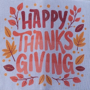 Happy Thanksgiving Needlepoint Canvas - Etsy