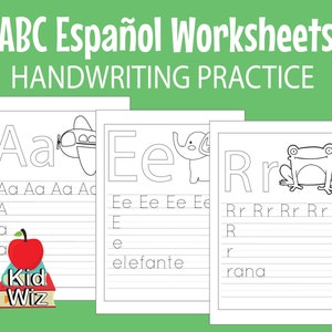 Spanish ABC Worksheets for Kids, Preschool, Kindergarten, Homeschool ...
