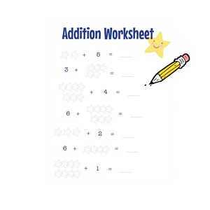 Kindergarten Math 50 Worksheet Bundle, Instant Download, Printable ...