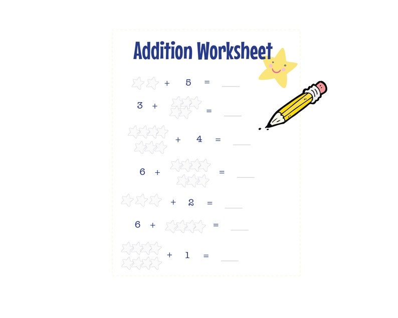 Kindergarten Math 50 Worksheet Bundle, Instant Download, Printable ...