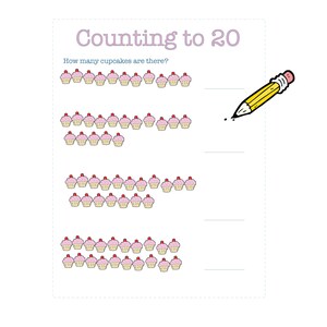 Kindergarten Math 50 Worksheet Bundle, Instant Download, Printable ...