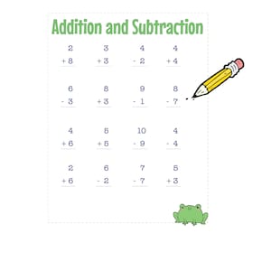 Kindergarten Math 50 Worksheet Bundle, Instant Download, Printable ...