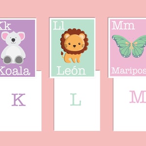 Spanish Flash Cards for Kids, ABC Flash Cards, Printable Flash Cards ...