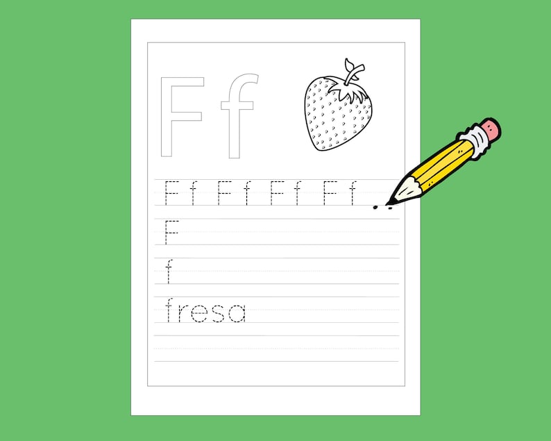 Spanish ABC Worksheets for Kids, Preschool, Kindergarten, Homeschool ...