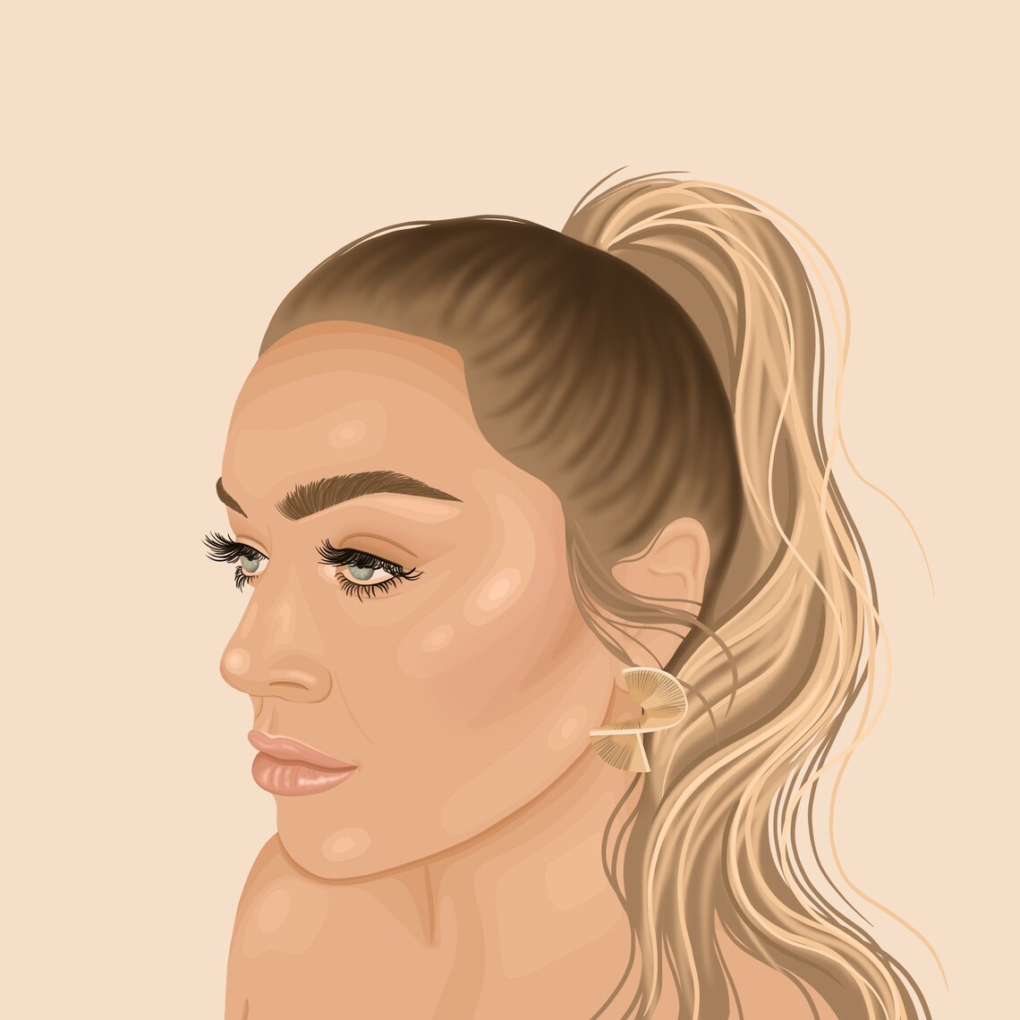 Custom 1 Person Digital Illustration Portrait Birthday - Etsy