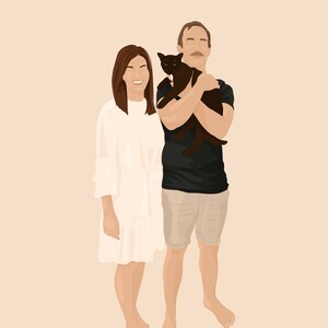 Custom 3 Person Portrait - Digital Illustration ∙ Family ∙ Friends ∙ ...