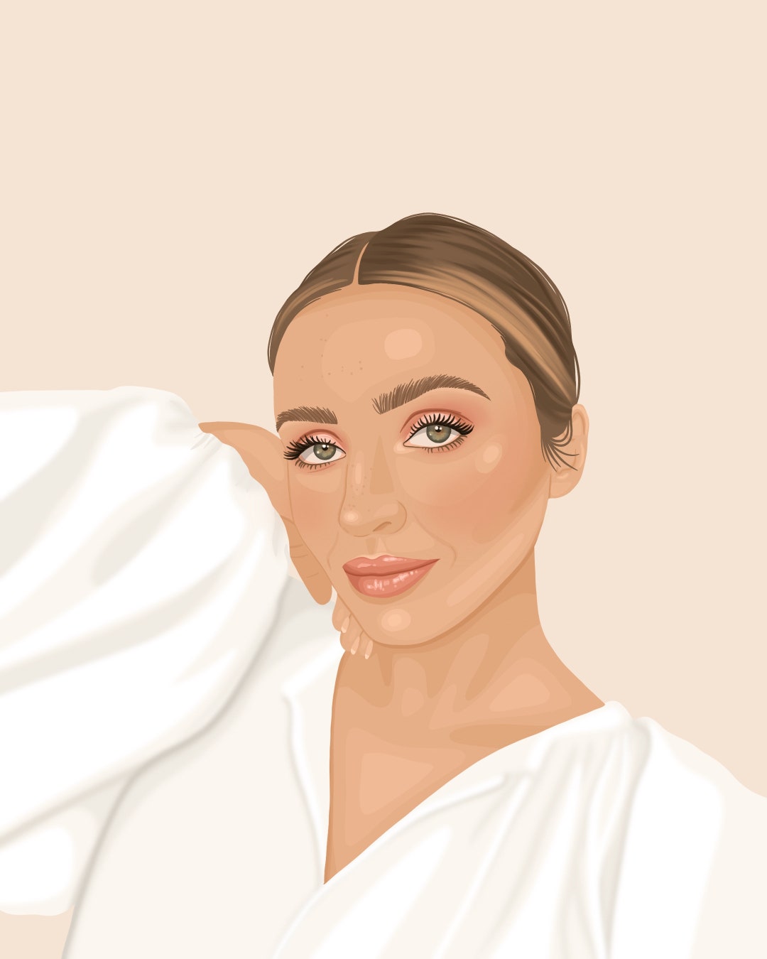 Custom 1 Person Digital Illustration Portrait ∙ Birthday ∙ Graduation ...