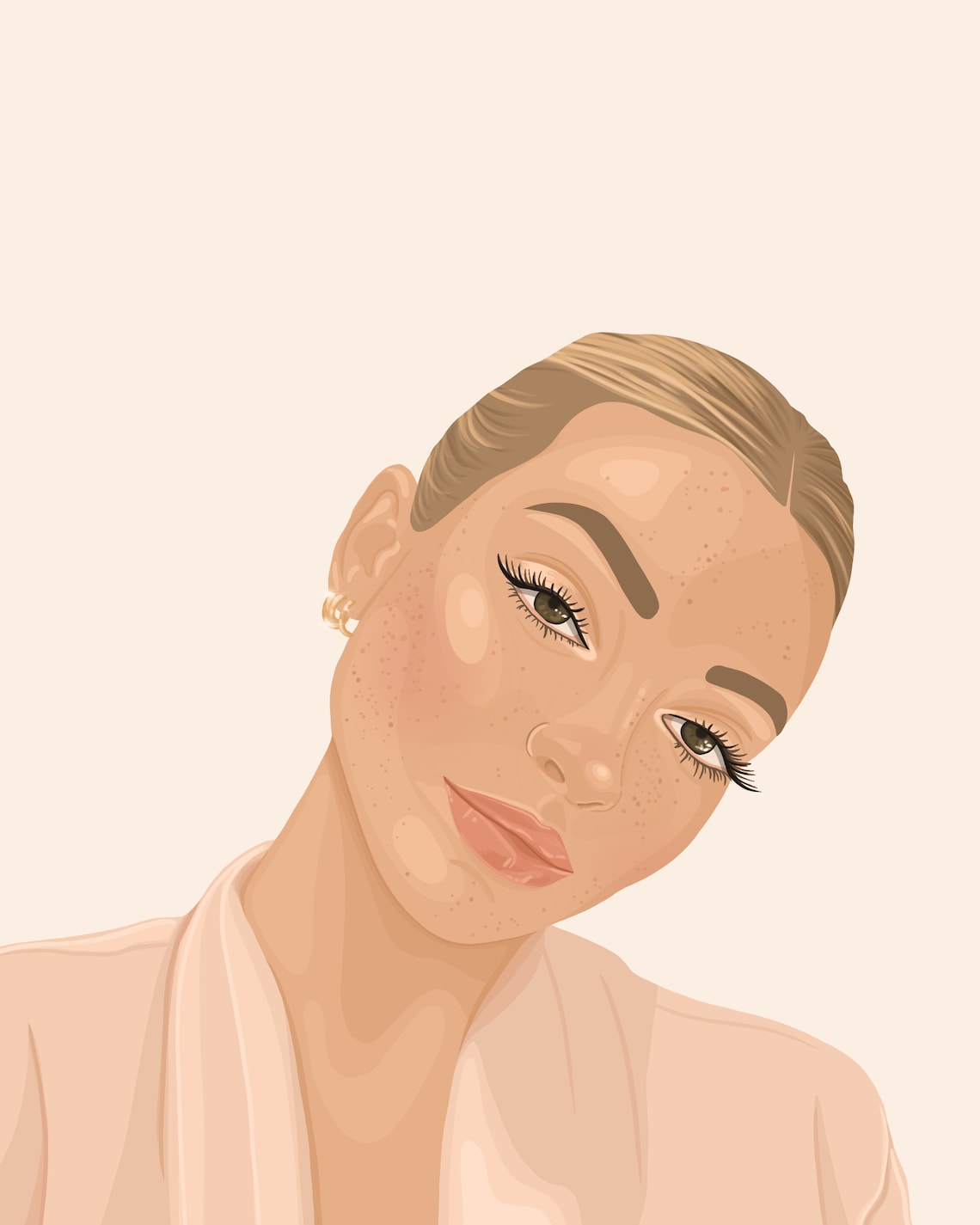 Custom 1 Person Digital Illustration Portrait Birthday - Etsy