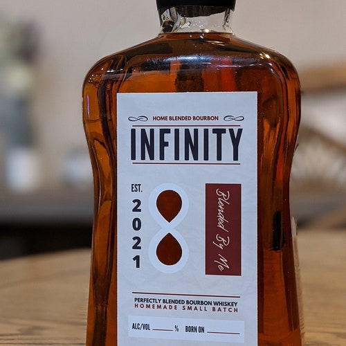Infinity Bottle Label Larceny Inspired Bourbon Whiskey | Etsy