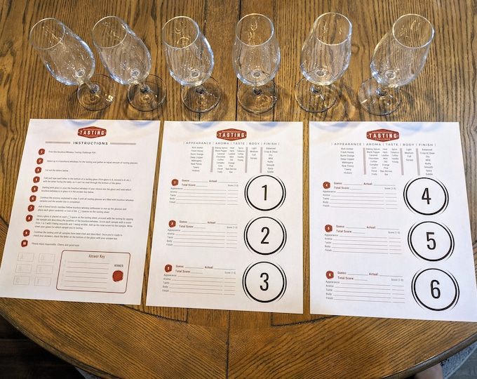 Bourbon Tasting Mat for 5 Tastings Bourbon Tasting Party Bourbon ...