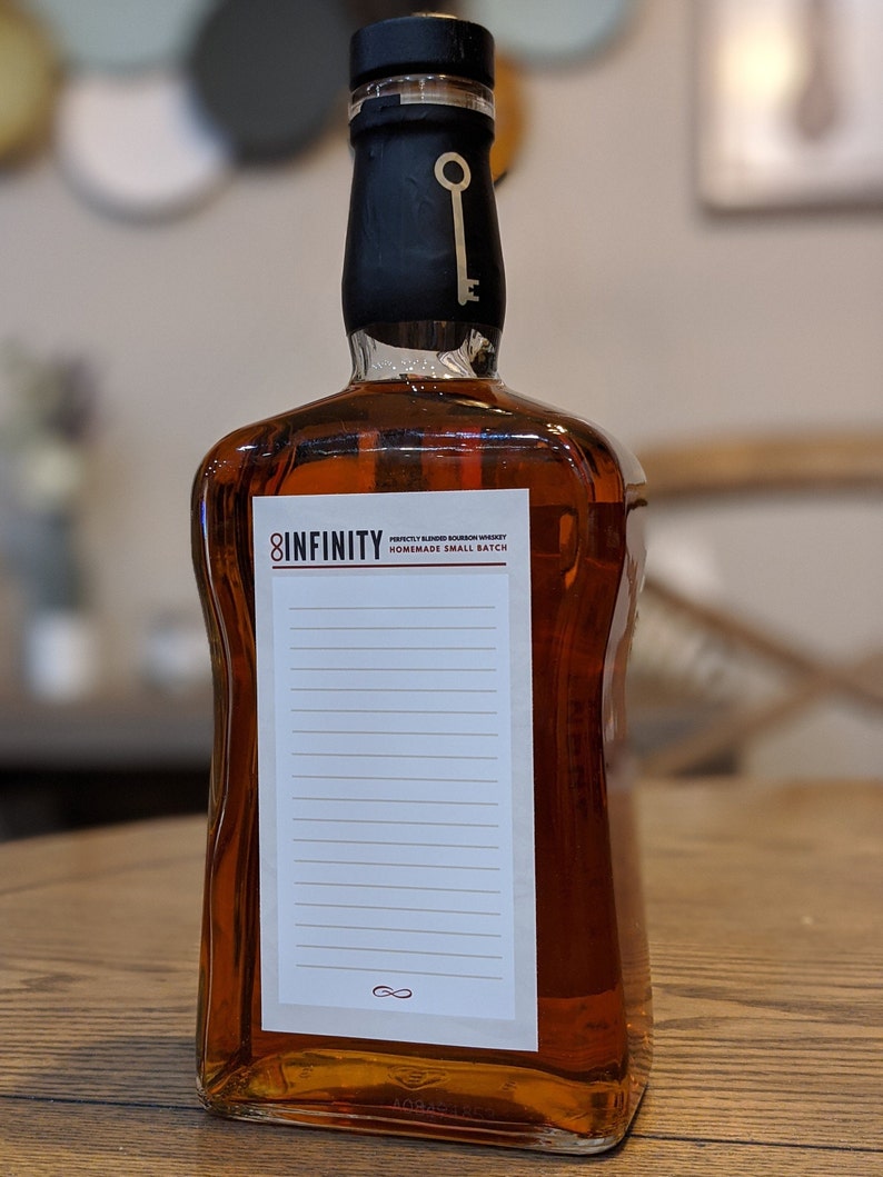 Infinity Bottle Label Larceny Inspired Bourbon Whiskey - Etsy UK