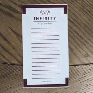 Infinity Bottle Label Bourbon Unique Hexagon Label Bourbon Whiskey - Etsy