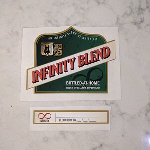 Infinity Bourbon Label Blend Whiskey Bottle Label Old Fitzgerald ...
