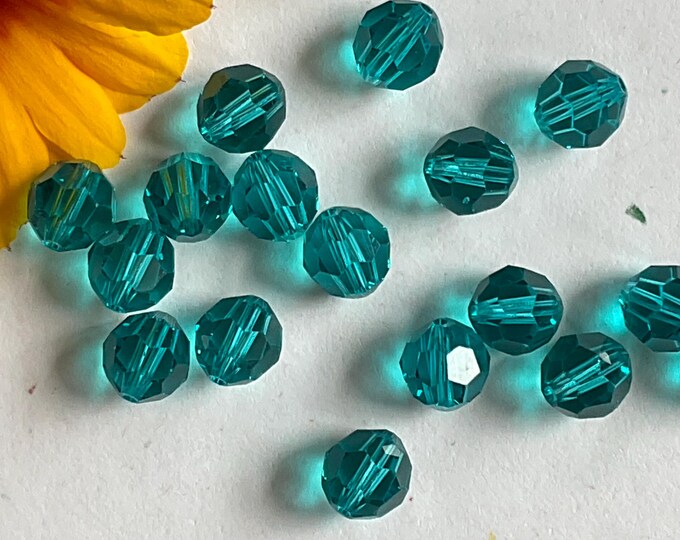 Swarovski Crystal 6mm Round Beads: Set of Eighteen - Etsy