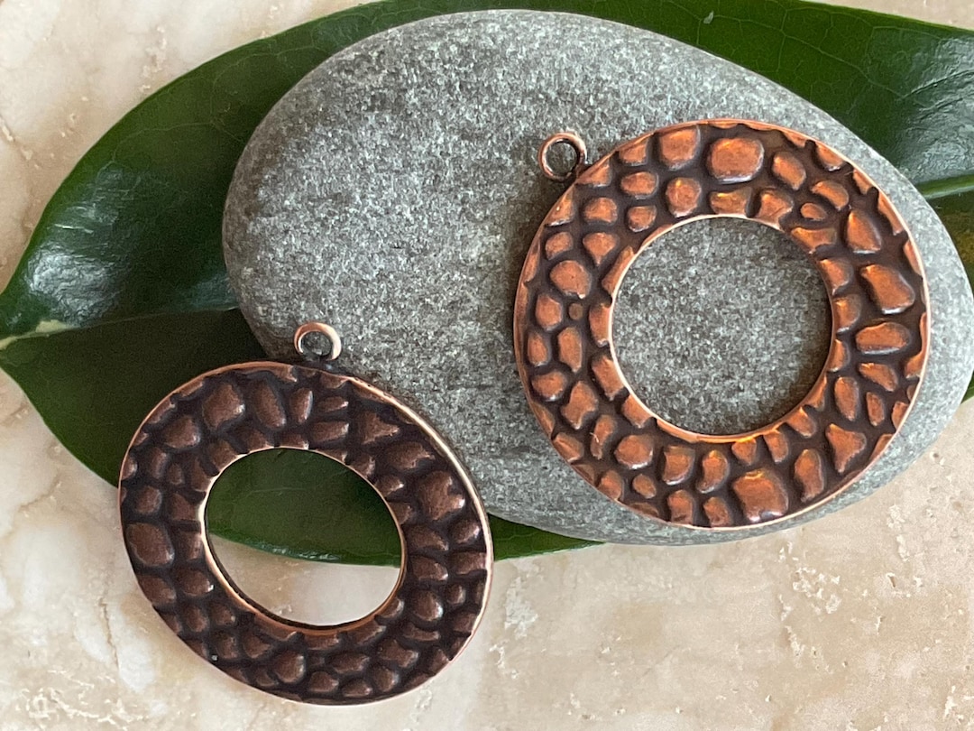Antique Copper Large Round Charms: Set of Twelve - Etsy