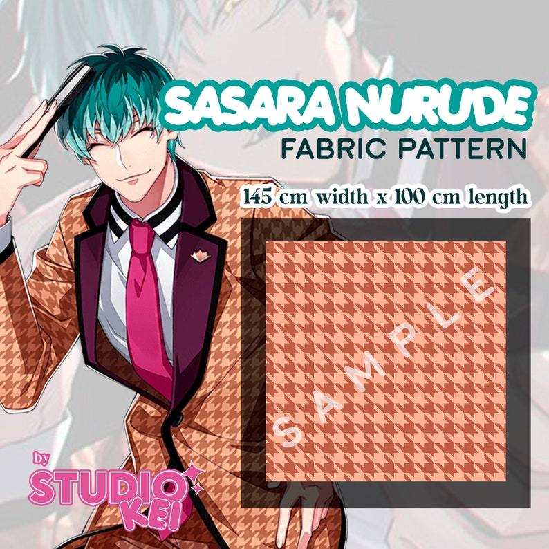 Sasara Nurude Tragic Comedy Hypmic Hypnosis Microphone Dotsuitare Hompo Cosplay Pattern Fabric ...