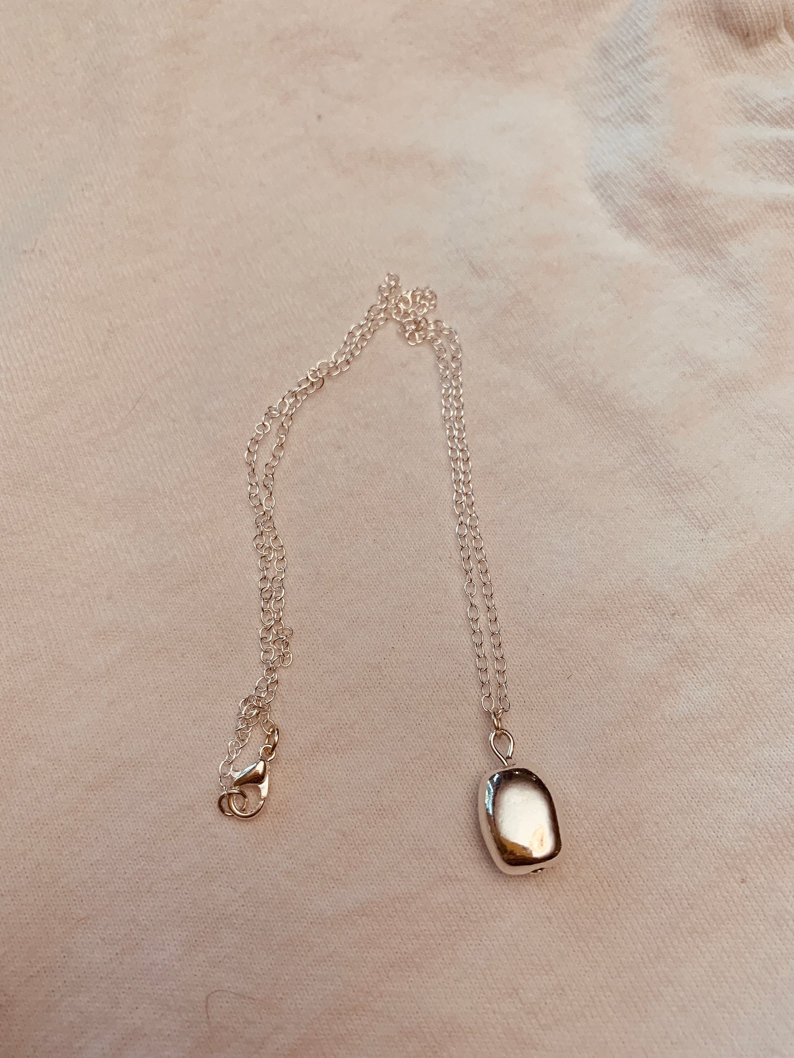 Silver Drop Necklace - Etsy