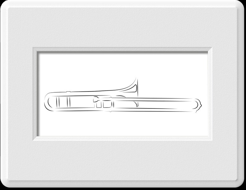 Trombone, Digital File for Abstract Wall Decor, Minimalist Art for Any ...