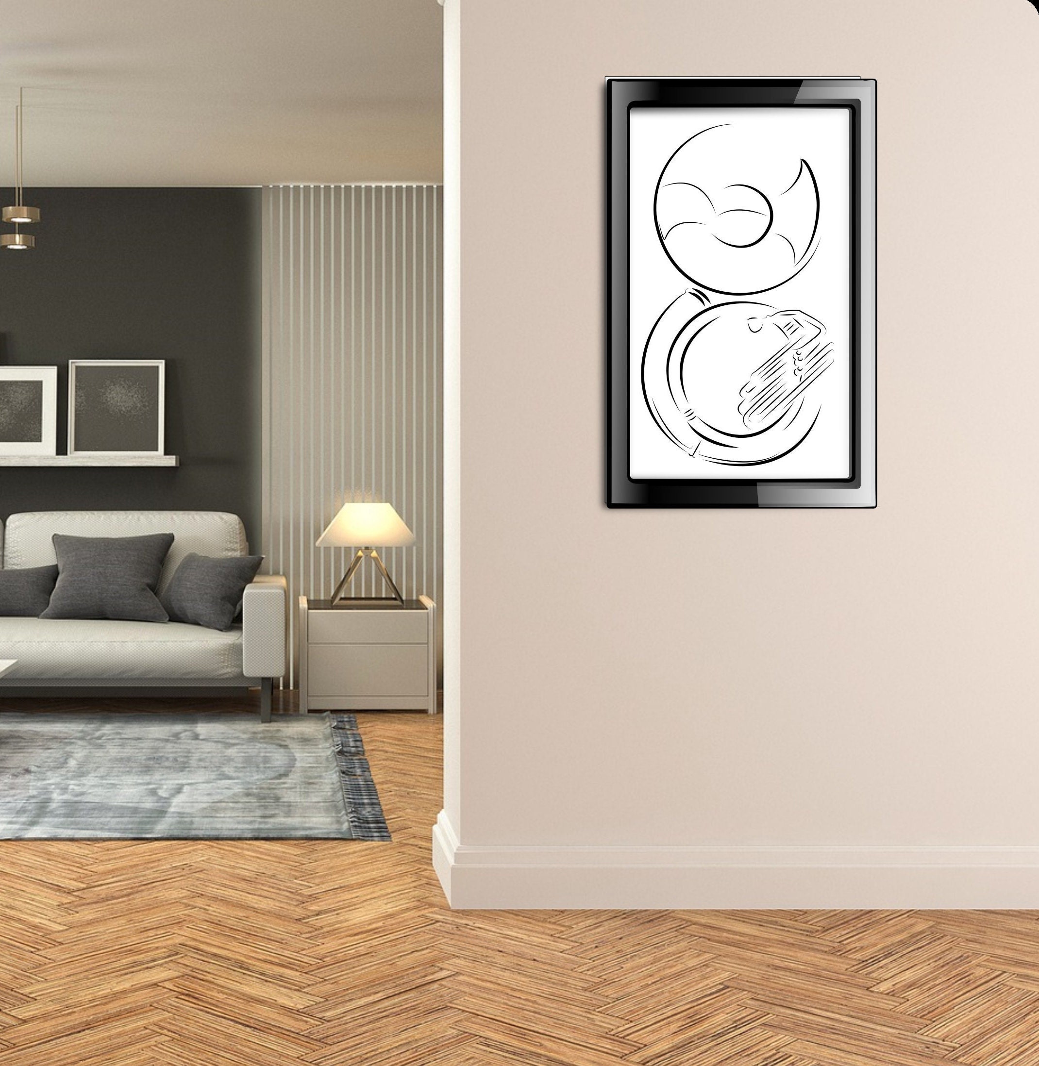Tuba Digital File for Abstract Wall Decor, Minimalist Art for Any Room ...