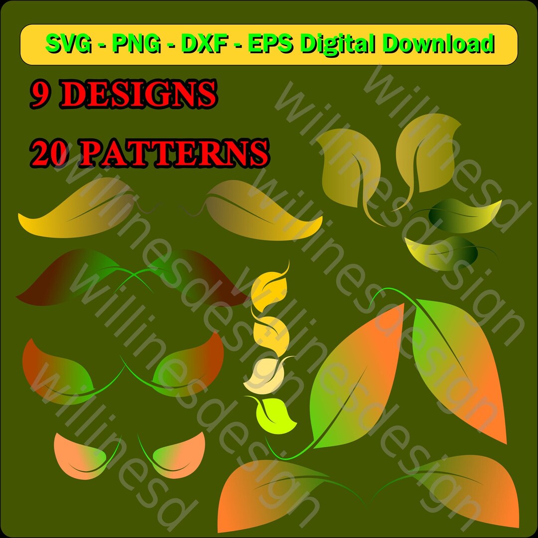 Autumn Leaf Clipart Vector Bundle: Fall Designs (digital Download) - Etsy
