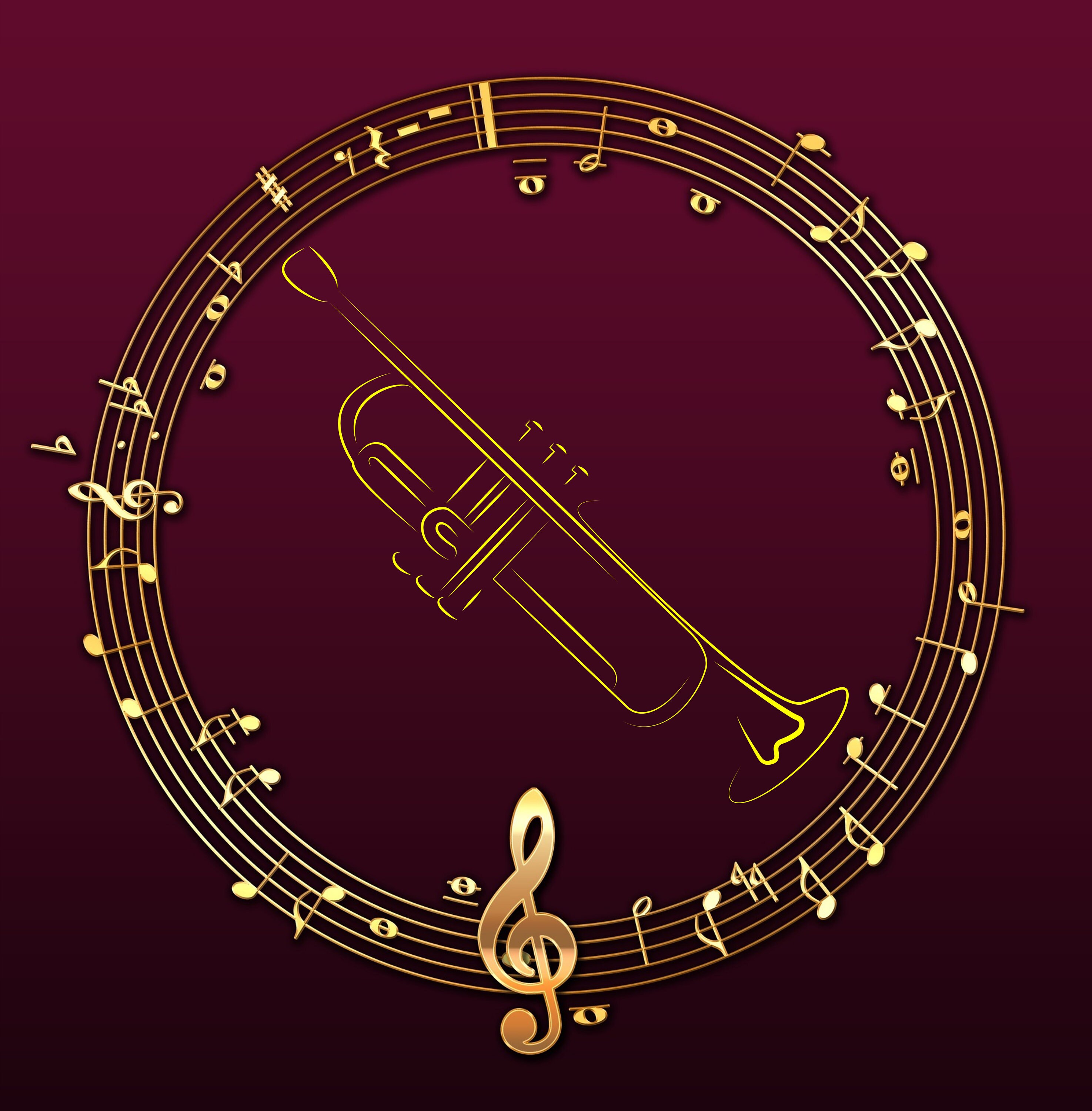 Trumpet Digital File for Abstract Wall Decor Minimalist Art - Etsy