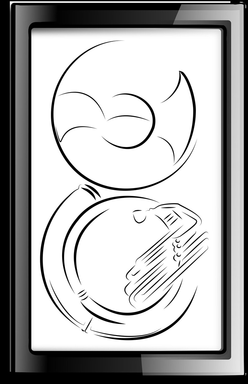 Tuba Digital File for Abstract Wall Decor, Minimalist Art for Any Room ...