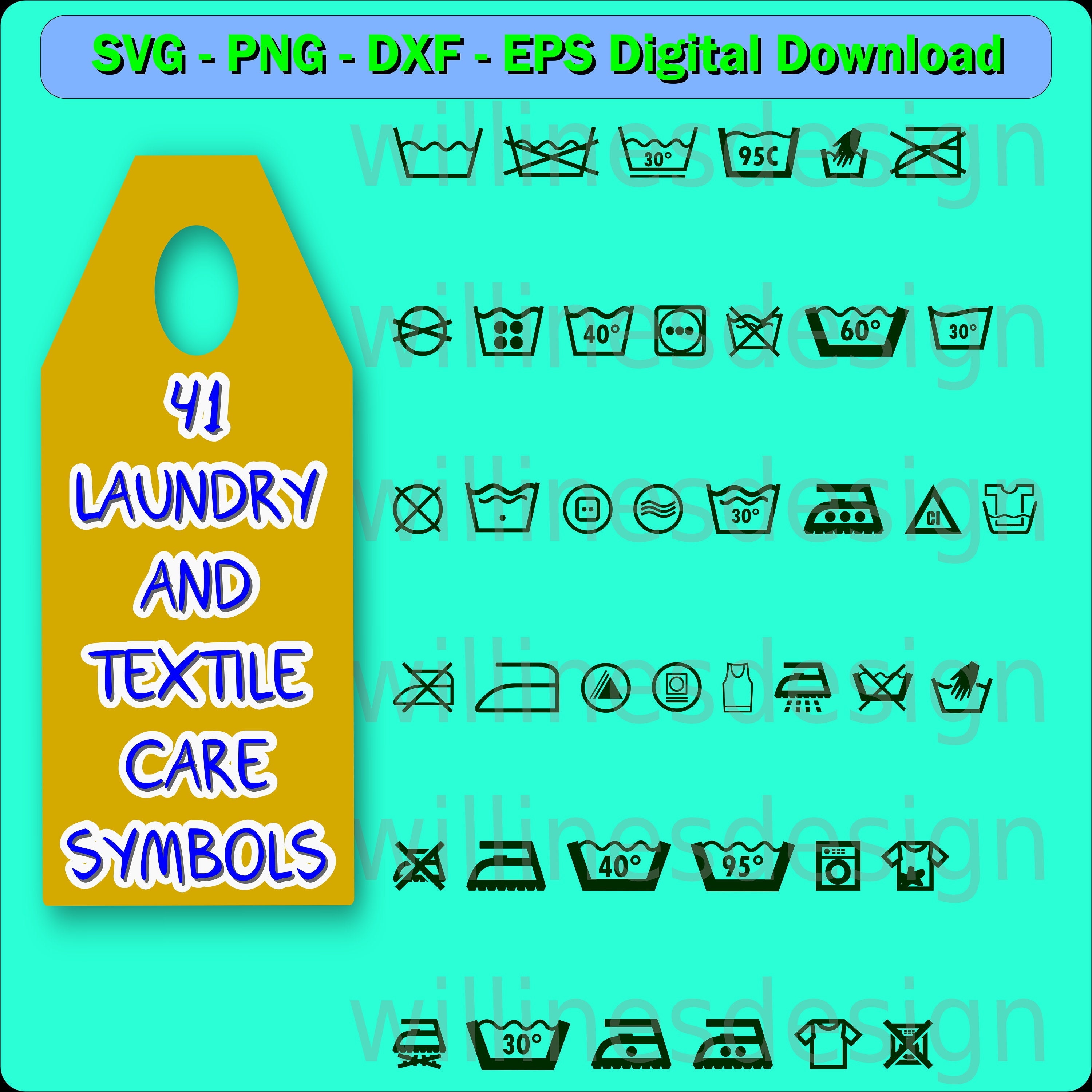 Laundry and Textile Digital Download Bundle Clipart, Silhouette, Cut ...