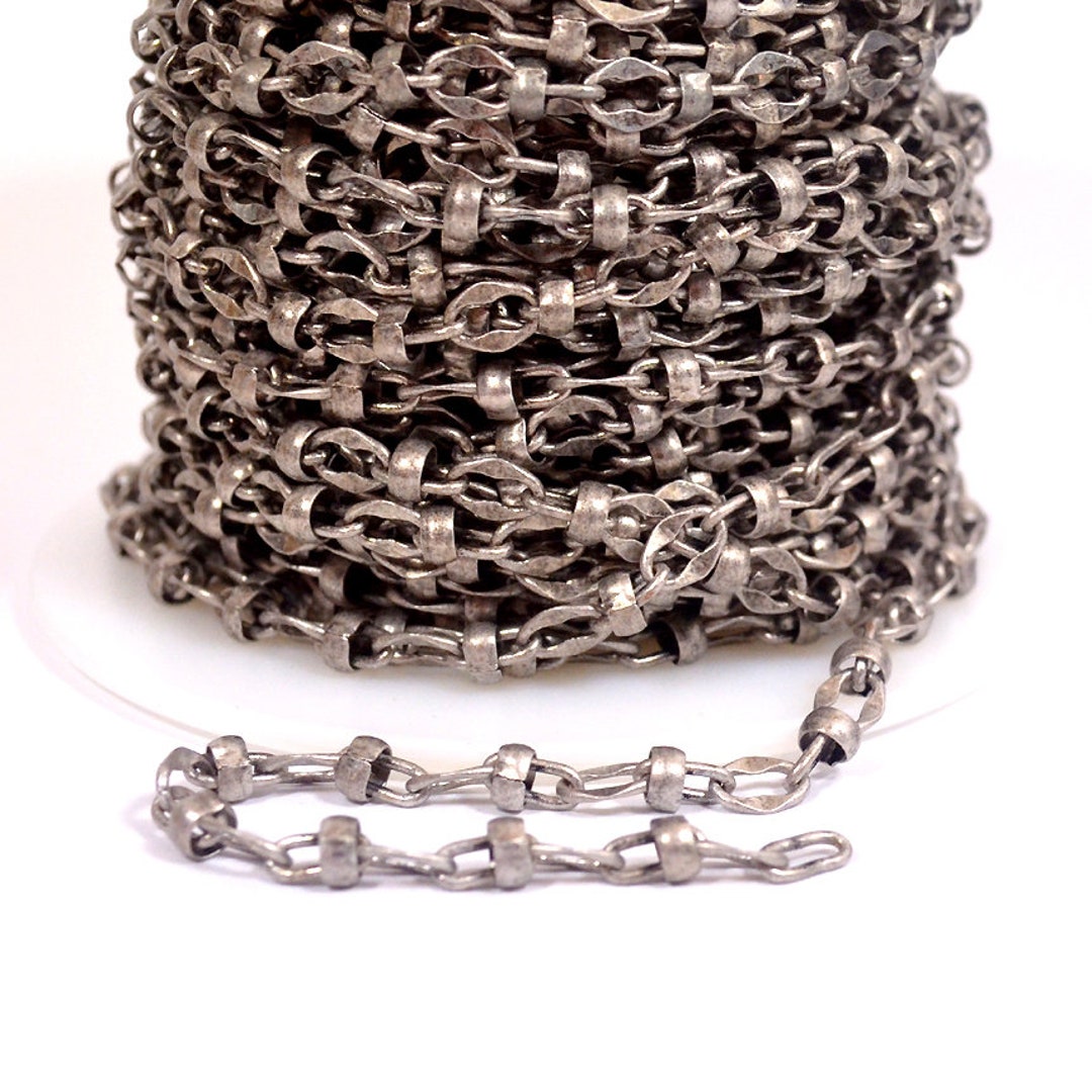 Floating Rondelle Chain - Antique Silver - CH142-AS - Choose Your ...