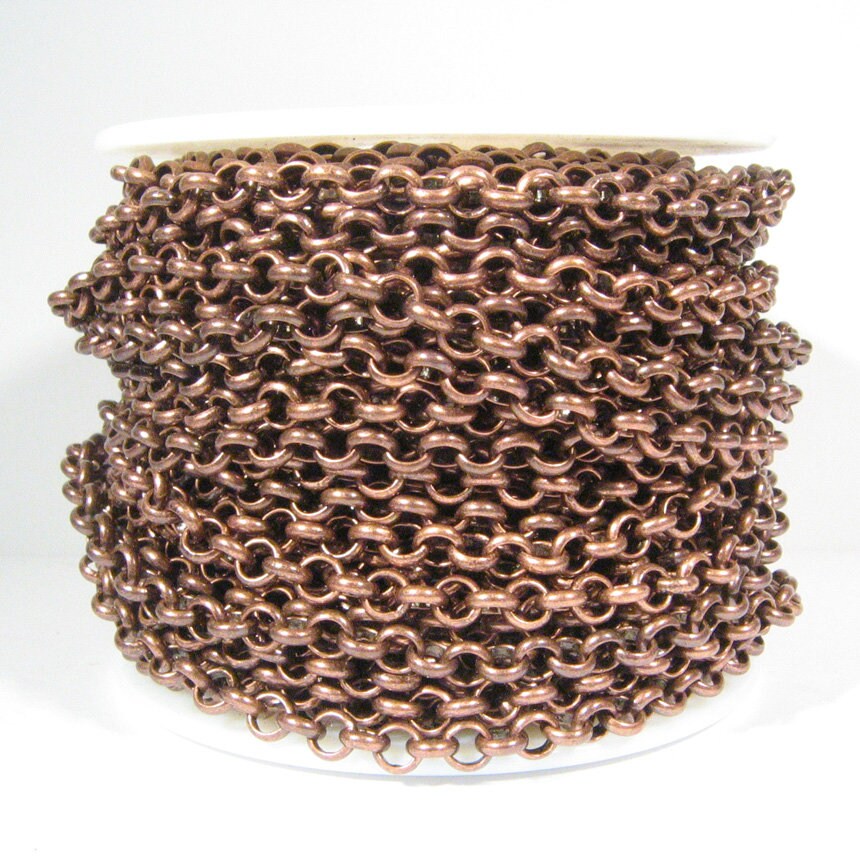 5.7mm Rolo Chain Antique Copper 5.7mm Links CH81-AC - Etsy
