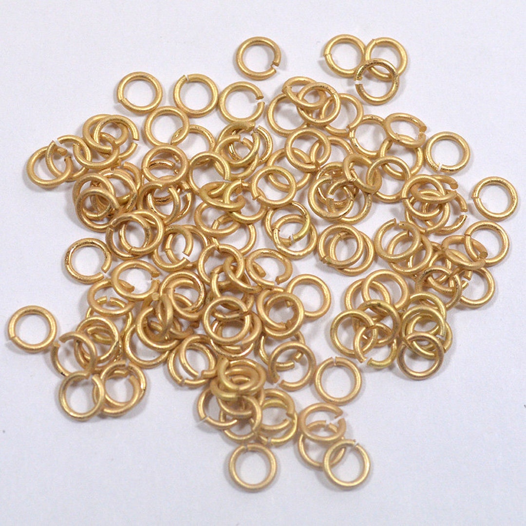 4mm Matte Gold Jump Rings - Etsy