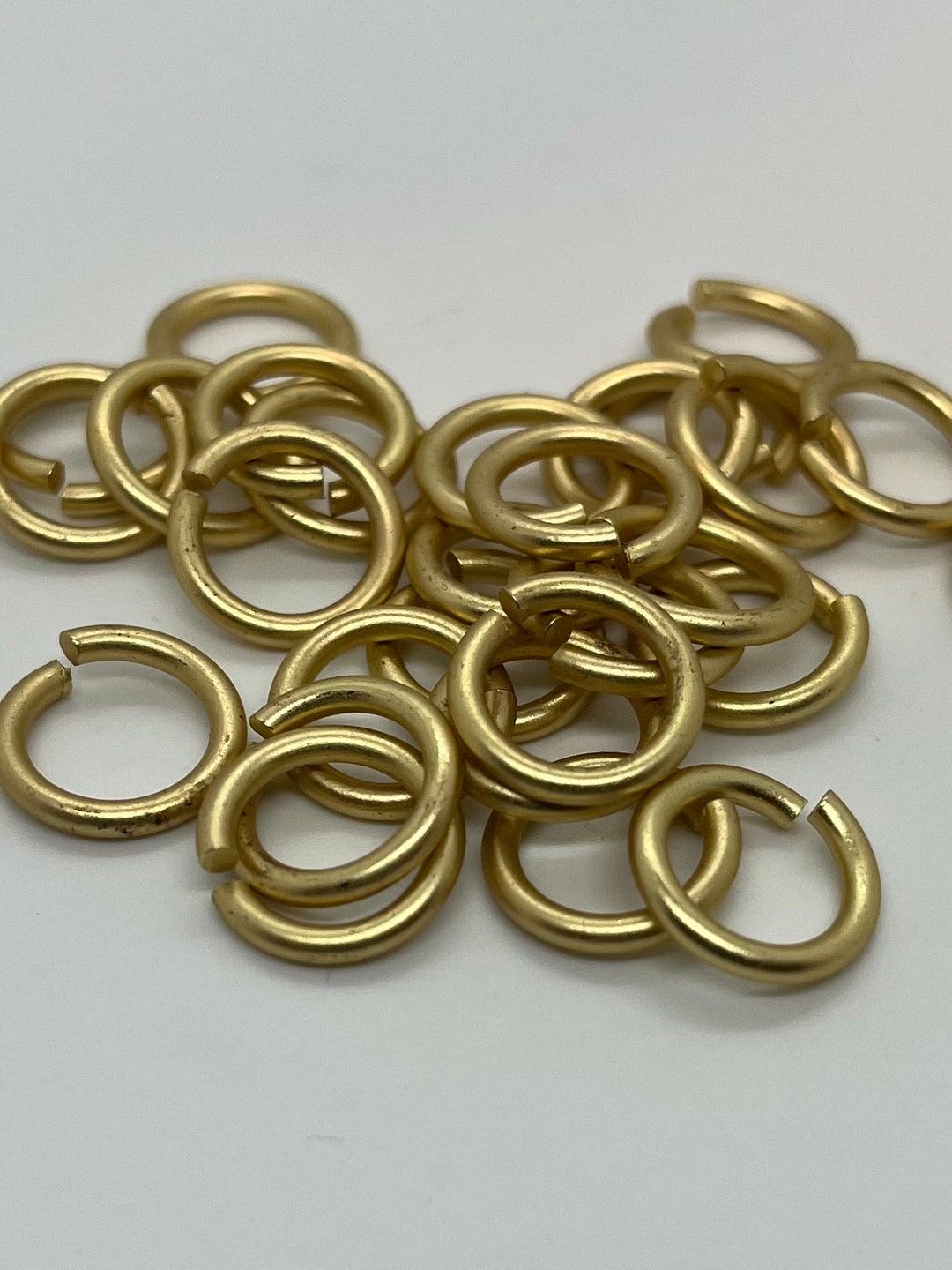 12mm 14ga Matte Gold Jump Rings - Choose Your Quantity - Etsy