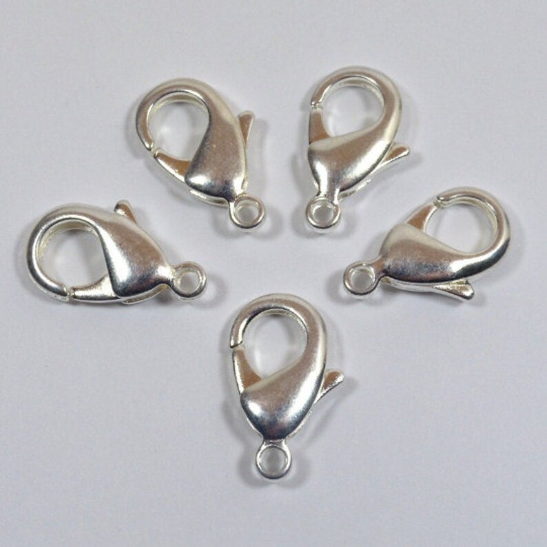 Large 23mm X 13mm Lobster Clasps - Silver Plated - Choose Your Quantity ...